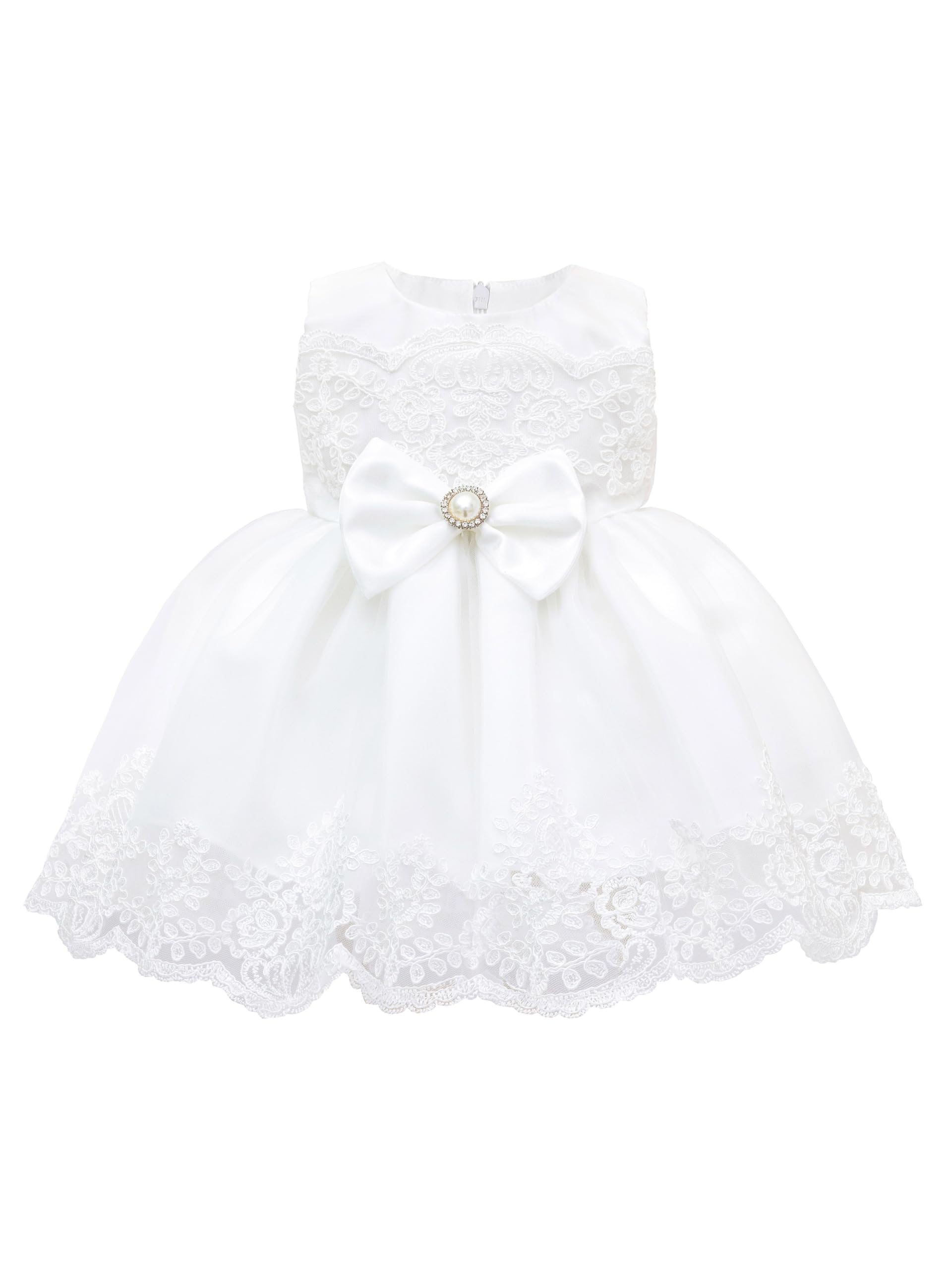 Taffy Baby Girl Christening Baptism Embroidered White Dress Gown 6 Piece Deluxe Set 6-9 Months