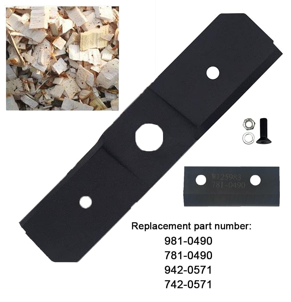 781-0490 742-0571 Shredder Chipper Blade Kit Fits for MTD Troy-Bilt Craftsman Replacement 981-0490 781-0490 942-0571 742-0571