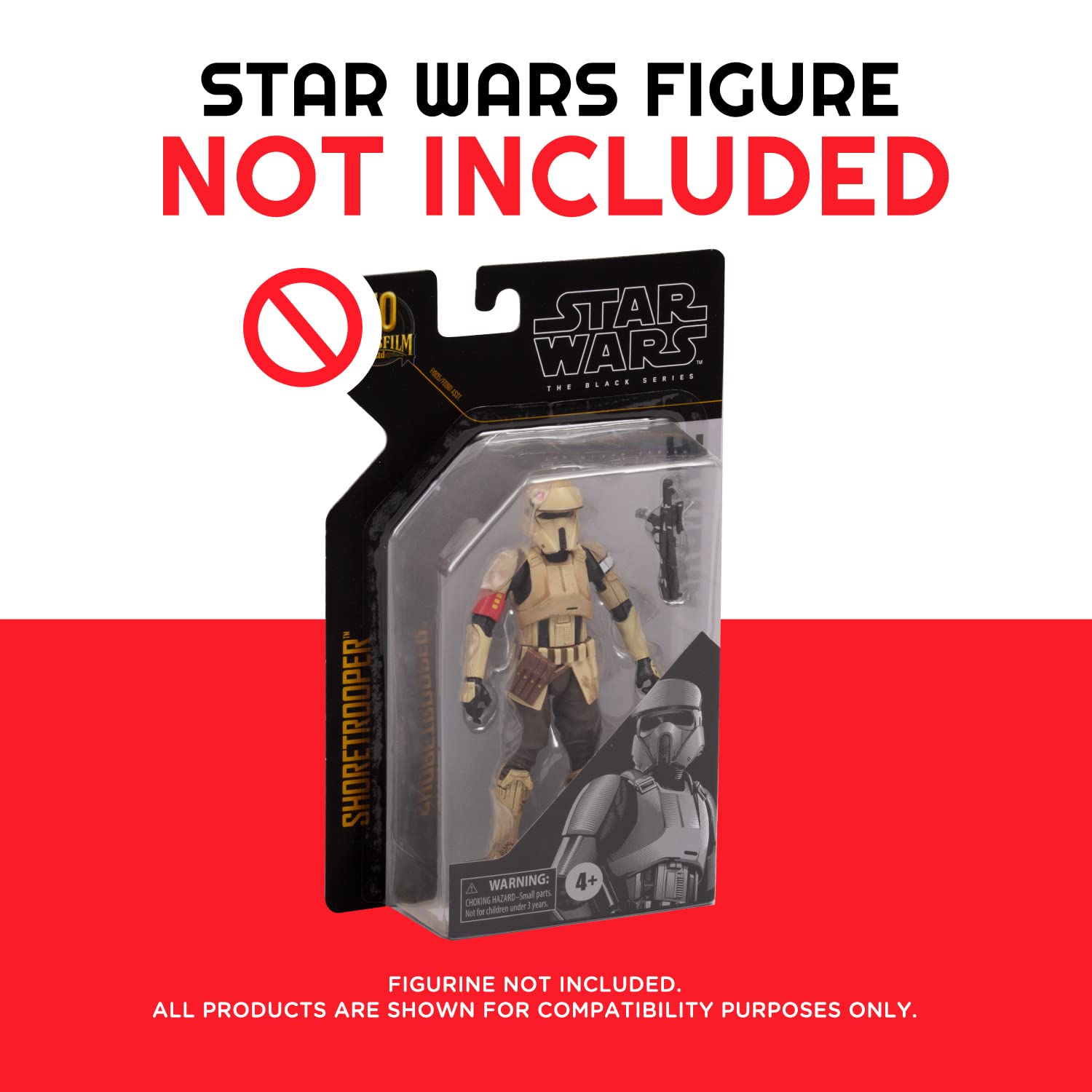 EVORETRO Action Figure Display Case for 6 in Star Wars Black Series Archive 50th Carded - 10 Pack - Clear 0.40 mm Thick PET Plastic Protective Box Case Storage - Keep Your Collection in Mint Condition