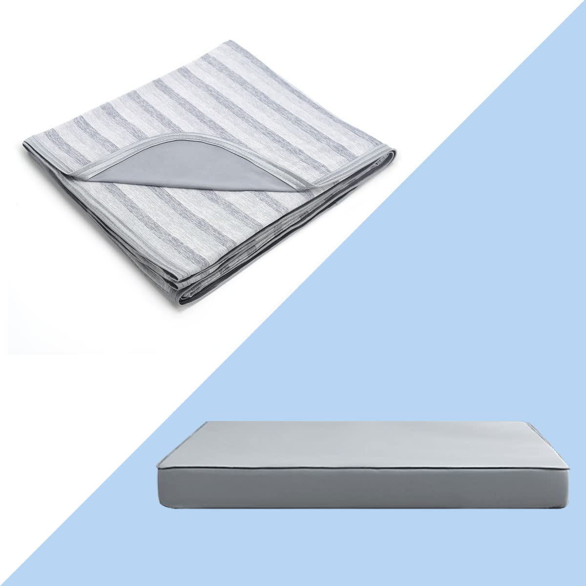 Ailemei Direct Cooling Blanket Twin Size and Cooling Mattress Pad Twin Size Bundle