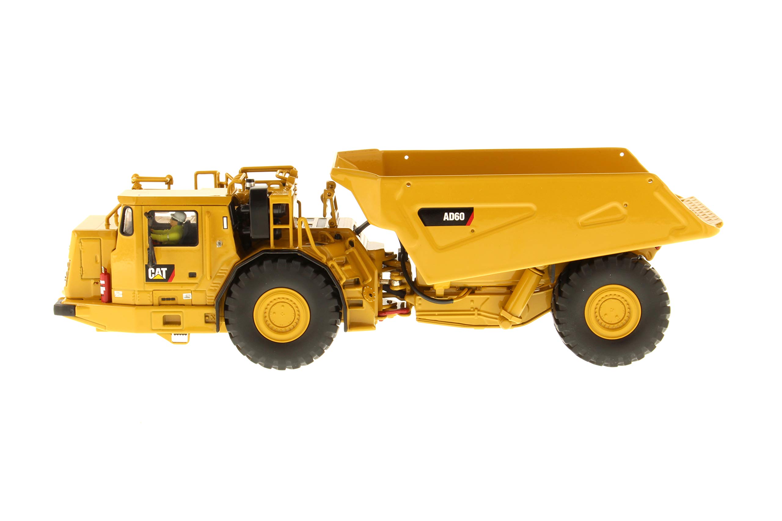Diecast Masters 1:50 Caterpillar AD60 Articulated Underground Truck, with Working LED Lights and Removable Rock Load Included β High Line Series 85516