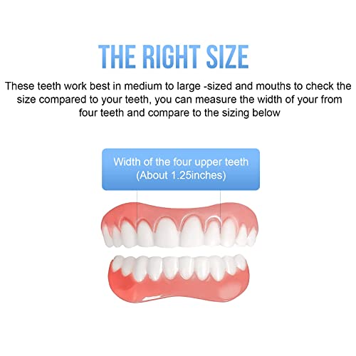 Braces Snap On Instant Perfect Smile veneers Dentures Comfort Fit Flex Teeth veneers - Denture for Top and Bottom Teeth to Make White Tooth Beautiful Neat