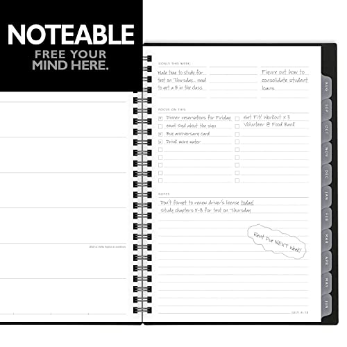 AT-A-GLANCE 2022-2023 Planner, Weekly & Monthly Academic, 5-1/2" x 8-1/2", Small, Elevation, Black (75101P05)