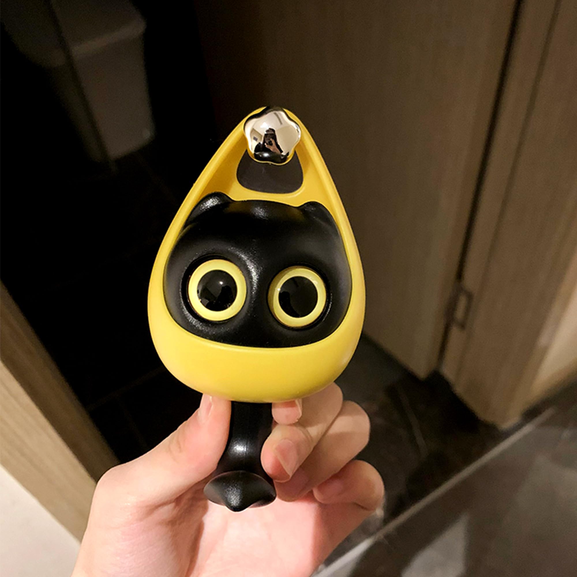 MOFALA Owl Creative Hooks, Hanging Adhesive Wink Cat Hooks, Non-Destructive Wall Hooks with Adhesive Strips for Hanging Coats, Hats, Keys, Bags