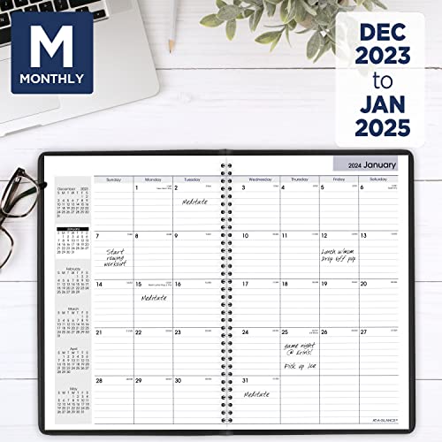 AT-A-GLANCE 2024 Monthly Planner, 8" x 12", Large, DayMinder, Black (G4700024)