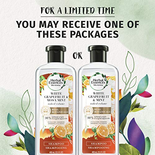 Herbal Essences bio:renew White Grapefruit & Mosa Mint Naked Volume Shampoo, 13.5 fl oz