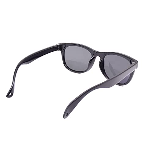 JUSLINK Flexible Polarized Baby Sunglasses for Toddler and Infant with Strap Age 0-4 (Black)
