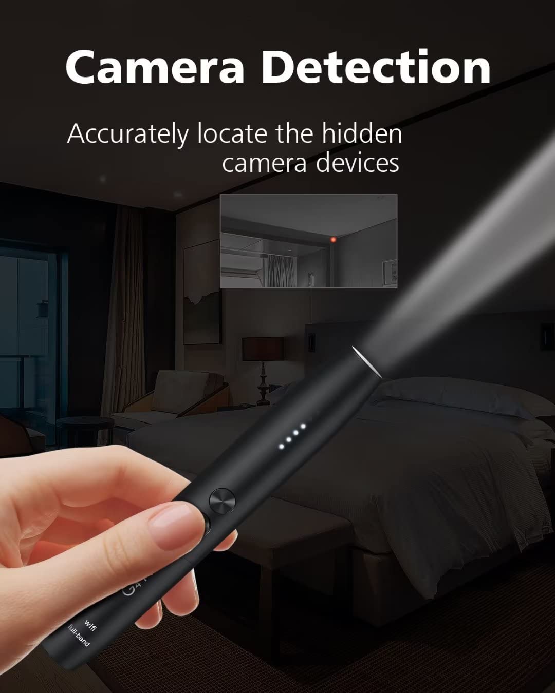 JEPWCO G4 Pro Anti Spy Detector for Wireless Audio Bug Camera, Bug Detector, Privacy Protector, 5 Level Sensitivity, 25H Working Time, Portable Pen Shape, Home Office
