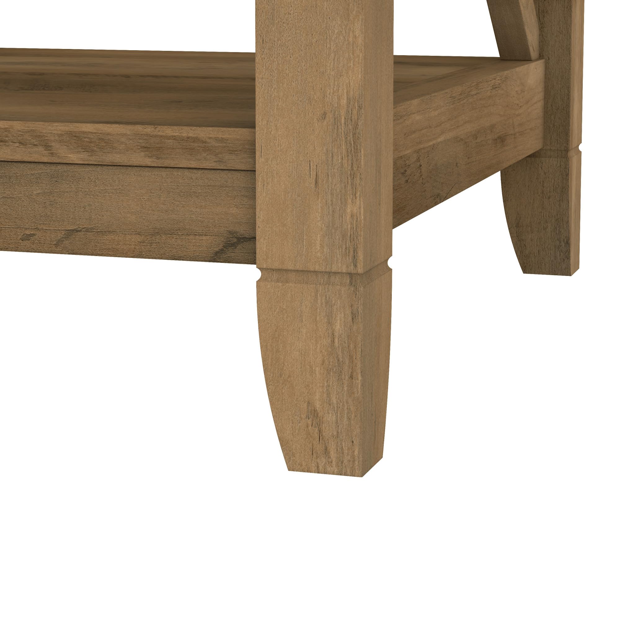 Bush Furniture Key West Tall 5 Shelf Bookcase in Reclaimed Pine | Large Book Shelf, Large Bookshelf for Living Room or Office