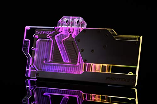 Phanteks (PH-GB2080TiAS_CR01) Glacier G2080Ti Strix GPU Full Waterblock for Asus ROG Strix RTX 2080/2080Ti - Nickel-Plated, Acrylic, Addressable RGB, Mirror Chrome