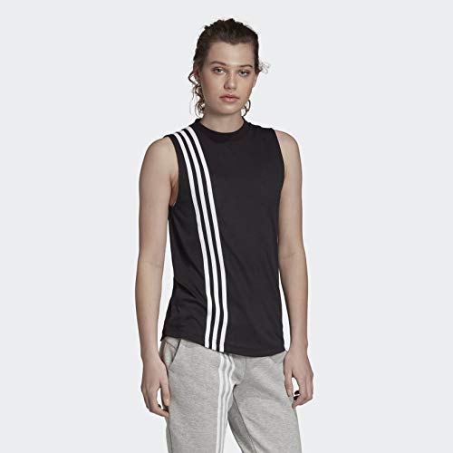 adidas Women's Must Haves 3-Stripes Tank Black/White Small