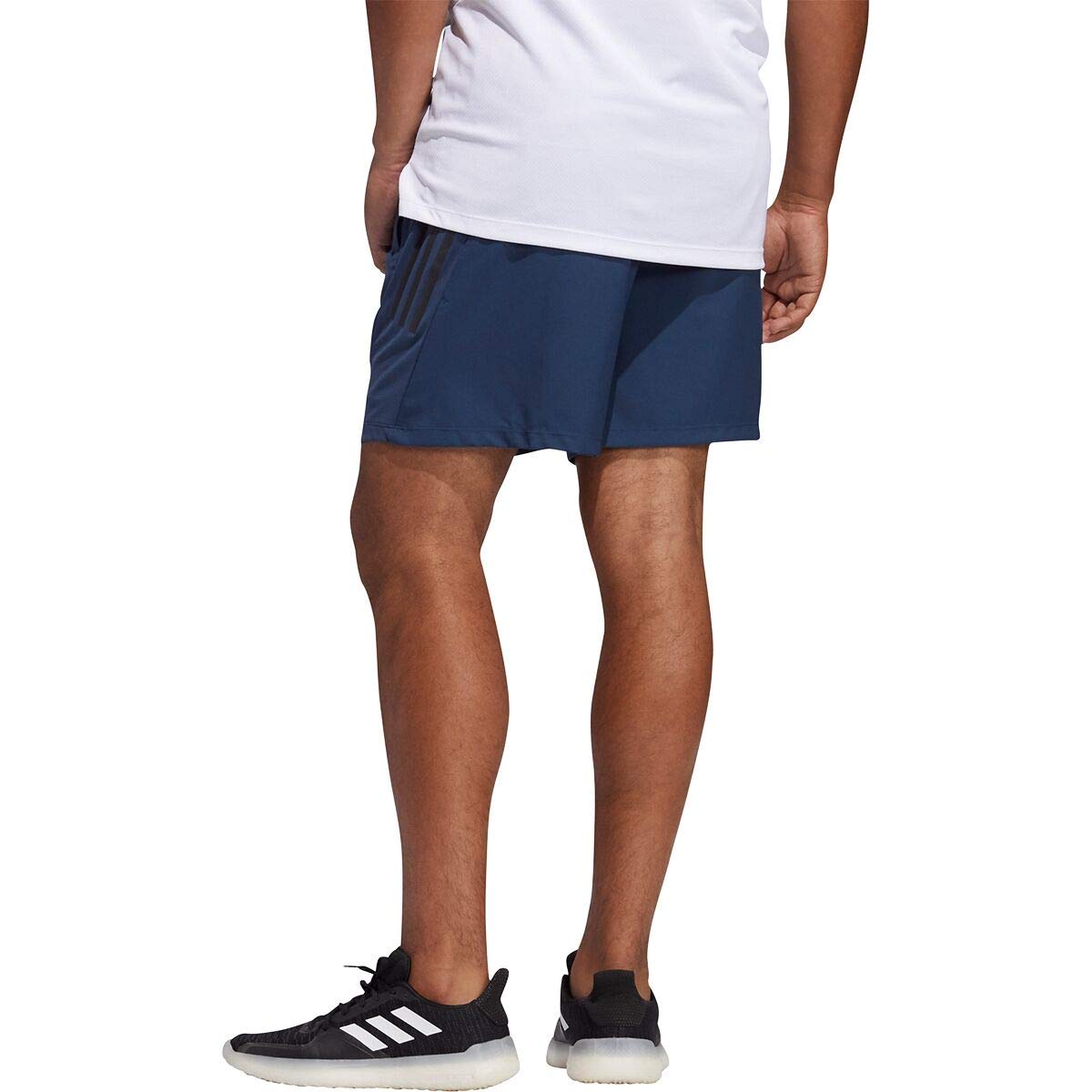 adidas mens AEROREADY 3-Stripes Short Primeblue Acid Mint Small