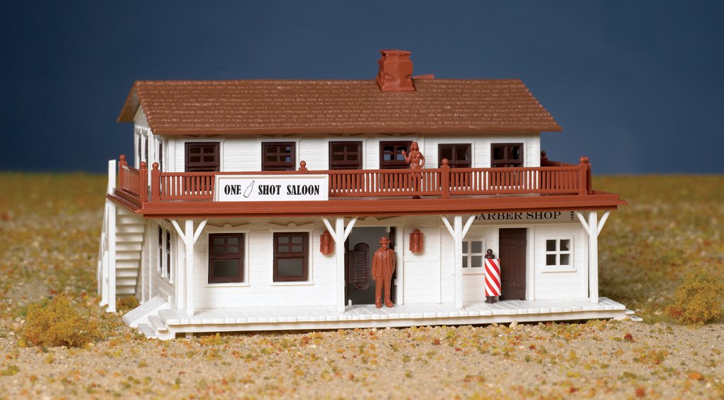 Bachmann Industries Saloon and Barber Shop Set, HO Scale