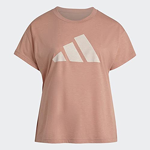 adidas Women's Sportswear Winners 2.0 T-Shirt, Ambient Blush Melange, Large