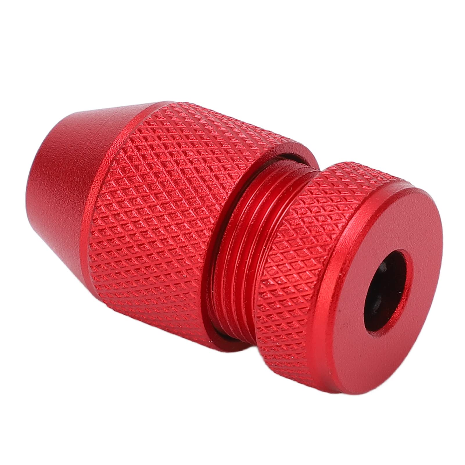 Aluminum Alloy Adjustable Drill Depth Stop Collar Red Woodworking Drilling Auxiliary Tool for Furniture Installation(For 0.04 to 0.2in Drill Bit)