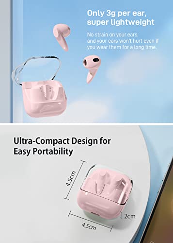 Bluetooth Wireless Earbuds,Immersive Sound Premium Deep Bass Hi-Fi Stereo Headset Bluetooth 5.2 Ear buds with Mics Call Noise Cancelling Lightweight Earphones for iOS,Android,Workout Sport Office