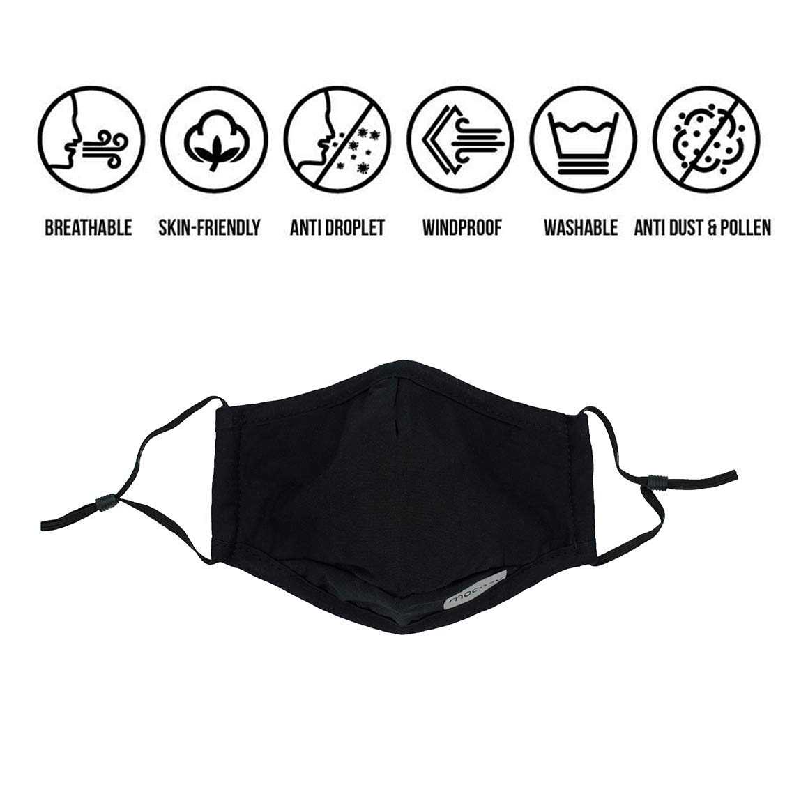 AECKS 3 Pack 3-Layer Fashion Protective, Reusable Cotton Fabric, Unisex 100% Cotton, Washable with Air Port for Carbon Filter (3-Pack, Mix)