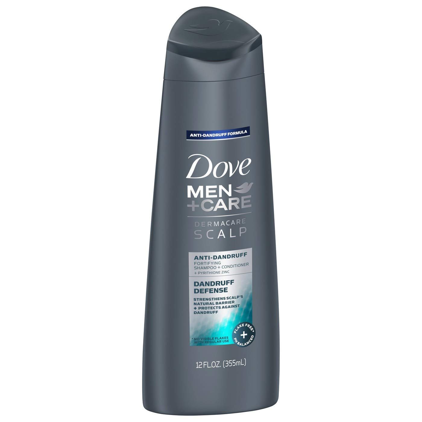 Dove Men+Care Dermacare Scalp 2-in-1 Shampoo + Conditioner, Dandruff Defense, 12 Ounce (Pack of 2)