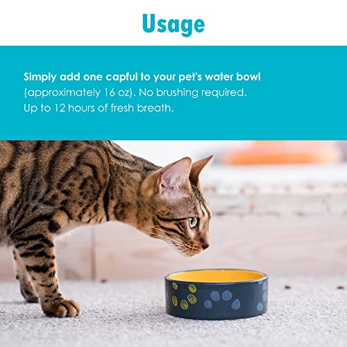 Ora-Clens Dental Rinse for Dogs & Cats - Cleans Teeth, Freshens Breath - Antimicrobial - 8 fl oz