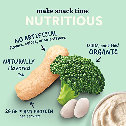 Gerber Snacks for Baby Organic Lil Crunchies, White Cheddar & Broccoli, 1.59 Ounce (Pack of 6)