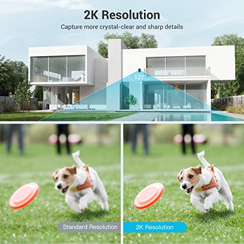 blurams 2K Solar Security Camera Wireless Outdoor, Cameras for Home Security Outside, Color Night Vision, PIR Human Detection, IP66 Weatherproof, 2-Way Audio, Compatible with Alexa/Google Assistant