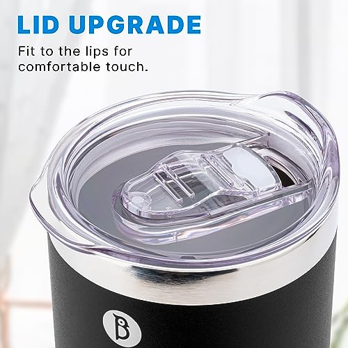 Bluwing 30 oz Tumbler with Handle-Travel Coffee Mug with Spill Proof Lid, Double Wall Vacuum Insulated Tumbler Cups for Women and Men(Black)