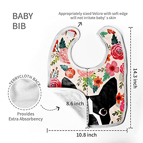 Premium Baby Bibs for Babies Boston Terrier Dog