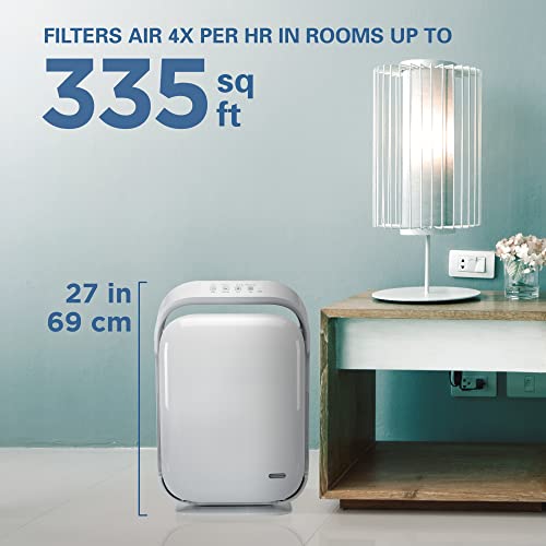 Germ Guardian AC9200WCA 27β 3-in-1 True HEPA Filter Air Purifier for Home, Large Rooms, UV-C Sanitizer, Filters Allergies, Smoke, Dust, Pet Dander, Pollen & Odors, 3-Yr Wty, GermGuardian, White
