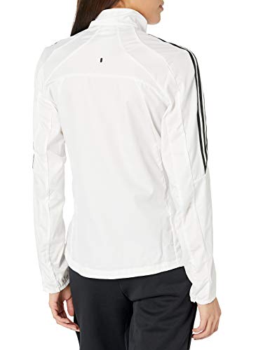 adidas Women's Marathon 3-Stripes Jacket, White, X-Large