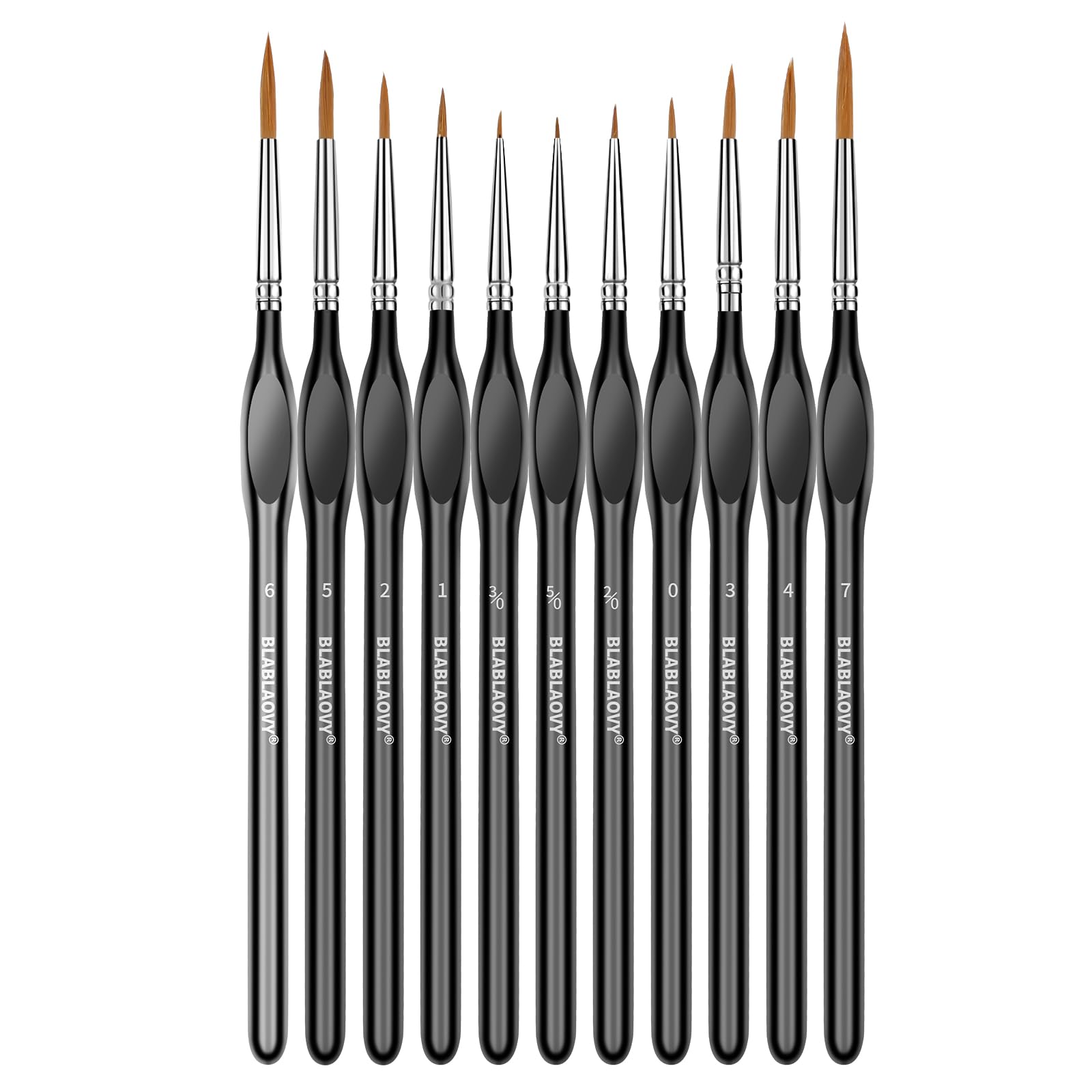 Detailing Paint Brush, 11 Pcs Miniature Paint Brushes with Triangular Handles, Art Paint Brushes for Acrylic Painting, Model, Face, Citadel, Figurine, Watercolor, Oil, Paint by Numbers Kit for Adults