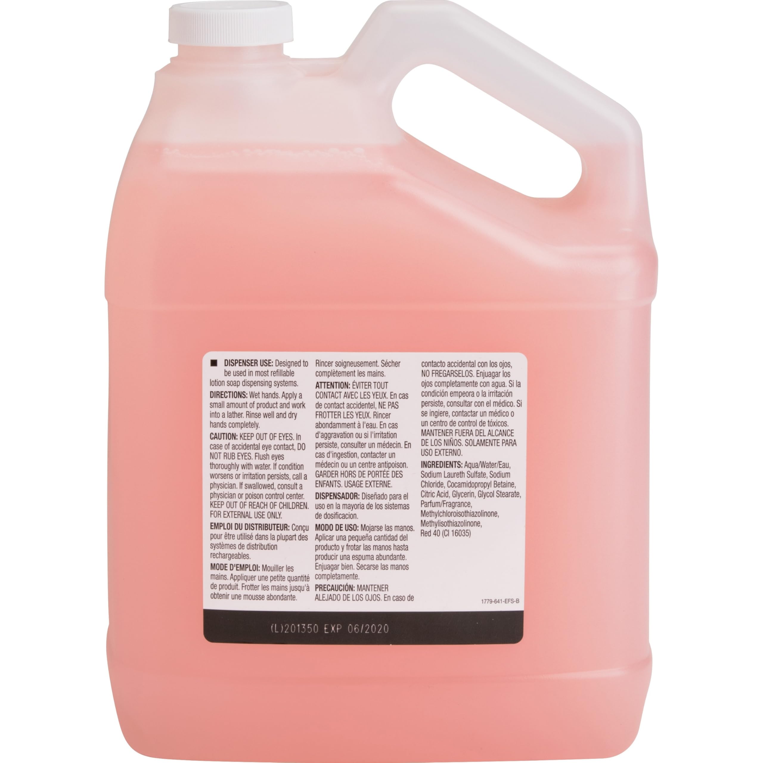 Genuine Joe 02105CT Hand Soap Lotion Dispenser Refill 1Gal 4/CT Pink