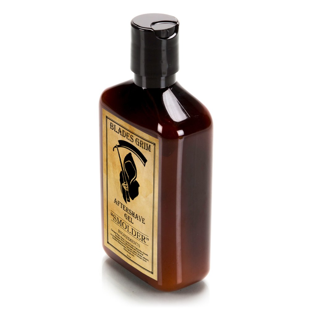 The Blades Grim β Aftershave Gel, Handmade in the USA (Smolder, 8.45oz)