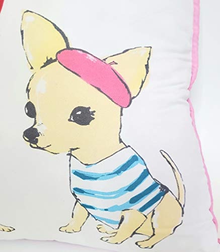 Bonjour Accent White Pillow 16 inches by 16 inches