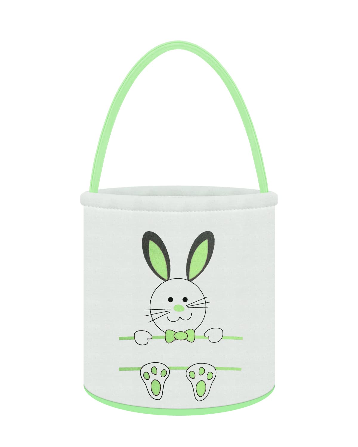 Doxrmuru Easter Basket for Kids Easter Bunny Basket Easter Gift Bags Eggs Hunt Bag Boys Girls Easter Tote Bag Easter Decorations (Green)