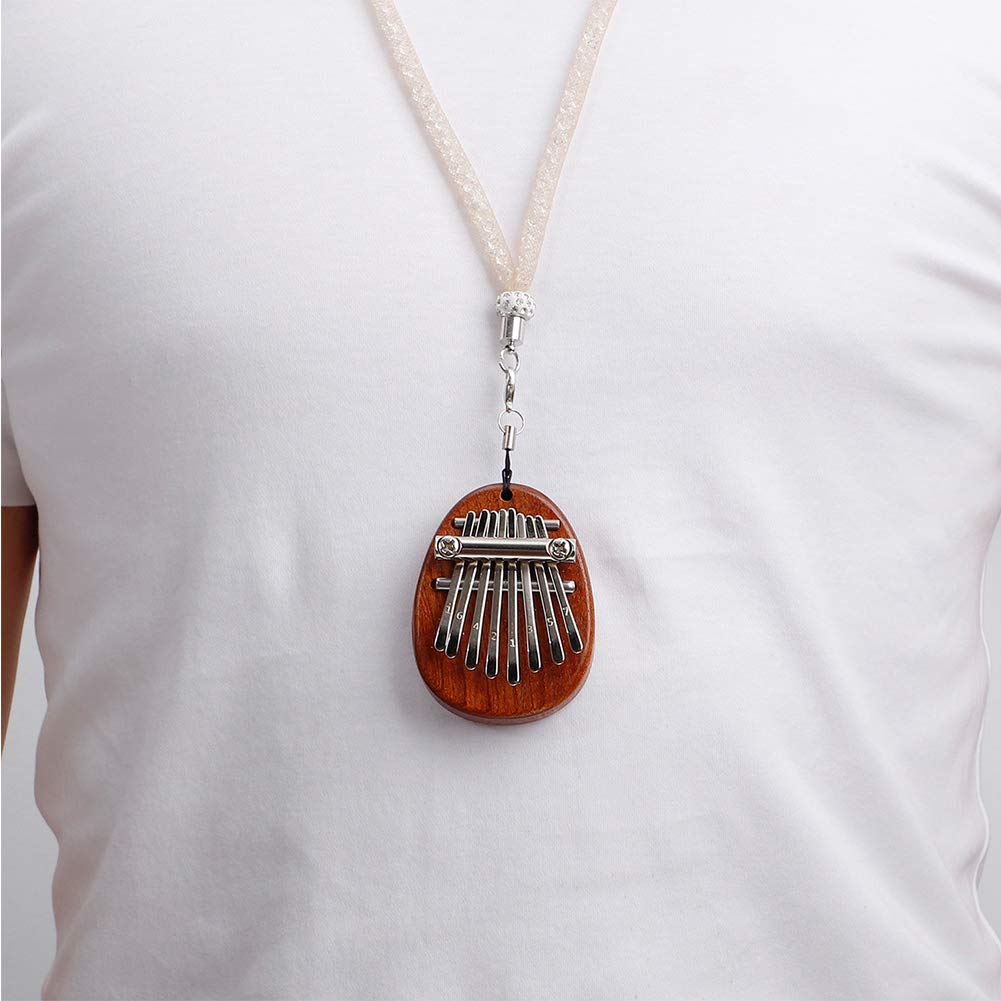 8 Key Musical Instruments, Musical Thumb Piano, Portable Finger Piano, Kalimba Thumb Piano with Lanyard, Valentines Gift for Kids Adults Beginners