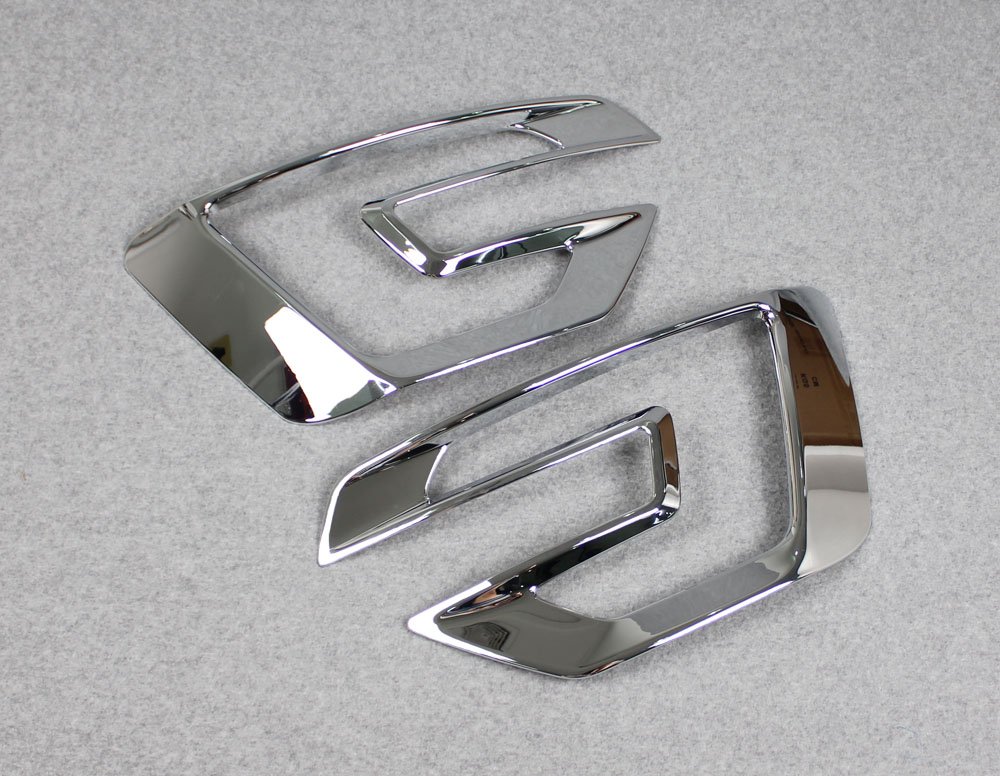 ABS Chrome Car Front Fog Light Lamp Cover Trim Trims Fit For Ford Explorer 2015 2016 2017