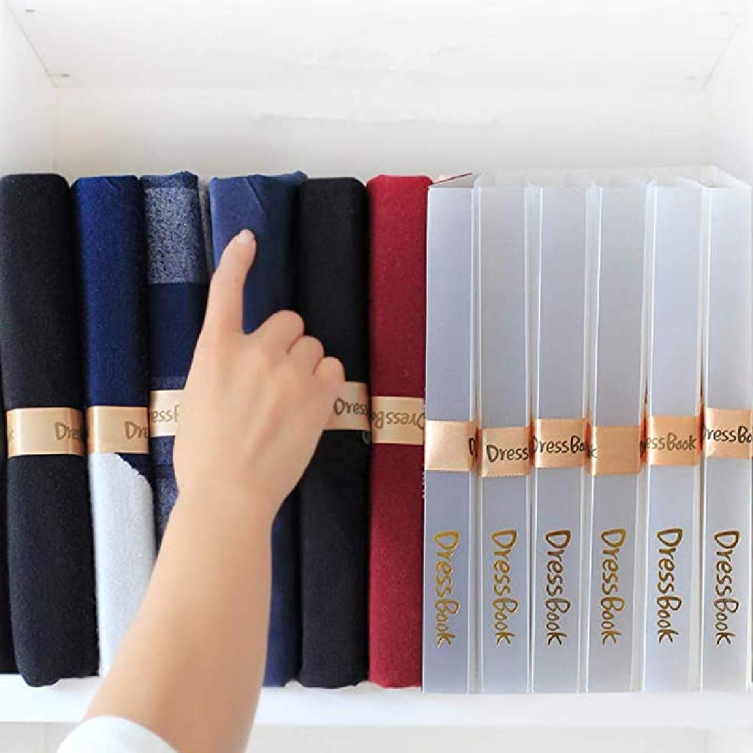 DressBook OYSTERBOY Foldable Clothes T-Shirt Closet Organizer (10, Small - for Kids)
