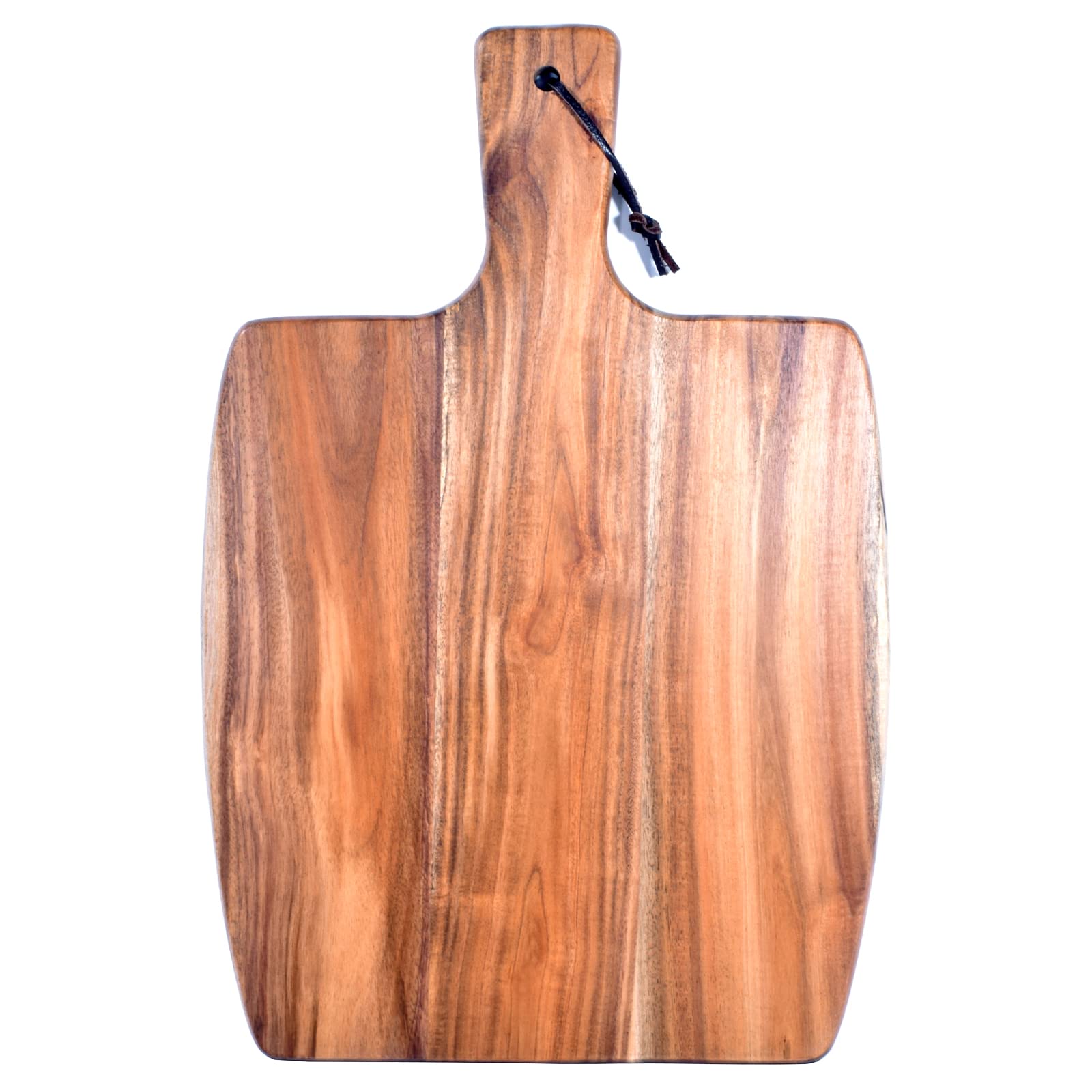 AMPSEVEN Large Acacia Wood Cutting Board with Handle - Wooden Chopping Board Charcuterie Board for Meat Vegetables Fruits Cheese Serving Kitchen Decor Countertop (15.7" x 10.6ā)