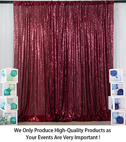 Backdrop Curtain 8FTx10FT Burgundy Sequin Backdrop Bridal Shower Backdrops Wine Sparkle Glitter Backdrop Shimmer Backdrop Blackout Window Curtains Photo Backdrop Curtains Christmas Backdrop