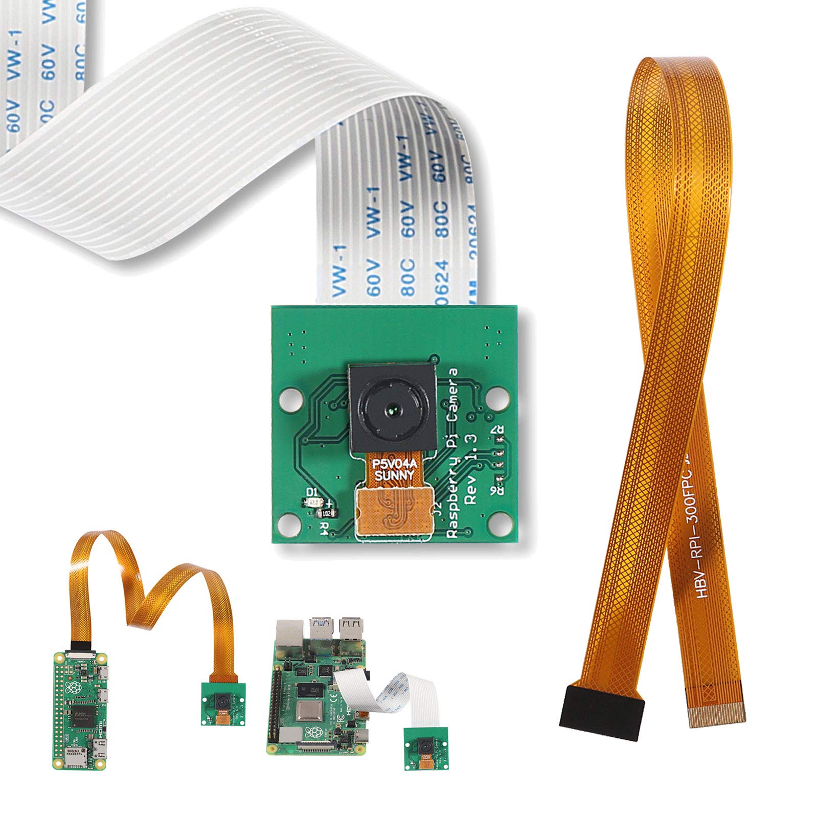 ALAMSCN for Raspberry Pi 4 Mini Camera 5MP 1080p OV5647 Sensor Video Webcam Module for Raspberry Pi 4B, 3B+, 3B, 2B, Pi Zero & W