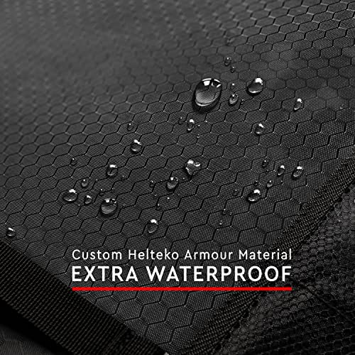 Helteko Back Seat Protector for Car, 2 Pack Premium Kick Mats for Kids, Extra Large Car Seat Cover for Backseat with Mesh Pockets, Waterproof Material, Dirt & Mud Protection, Car Travel Accessories