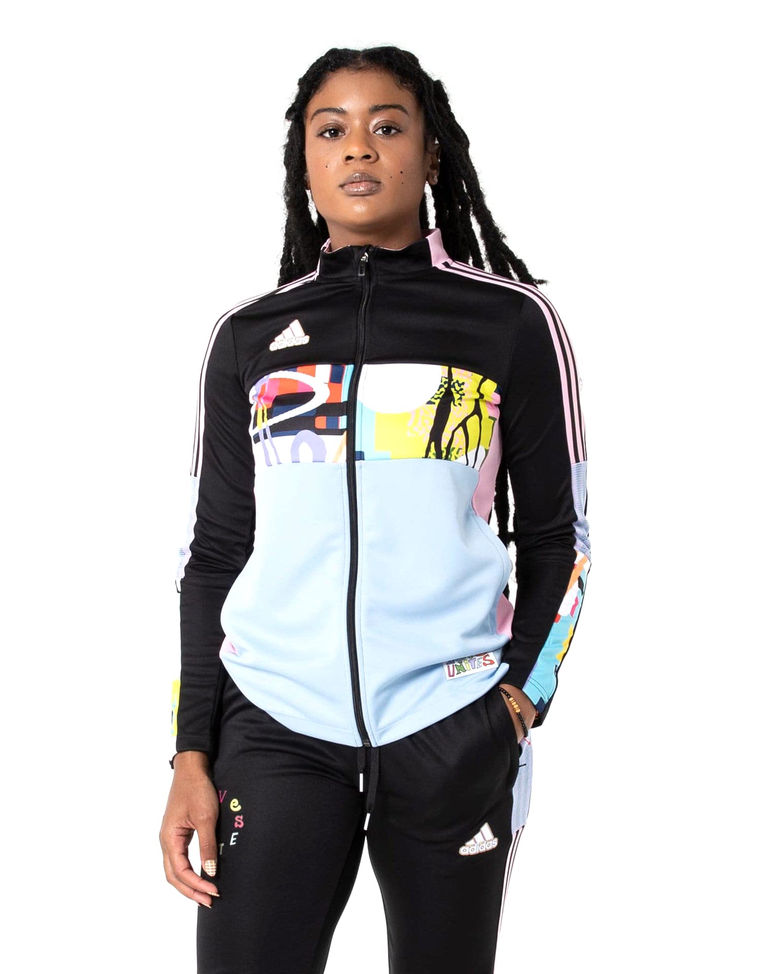 adidas Women's Love Unites Tiro Track Jacket, Black, Medium