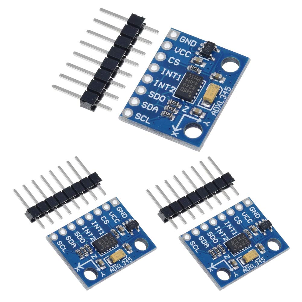ANMBEST 3PCS GY-291 ADXL345 3-Axis Digital Acceleration of Gravity Tilt Module with IIC SPI Transmission for Arduino