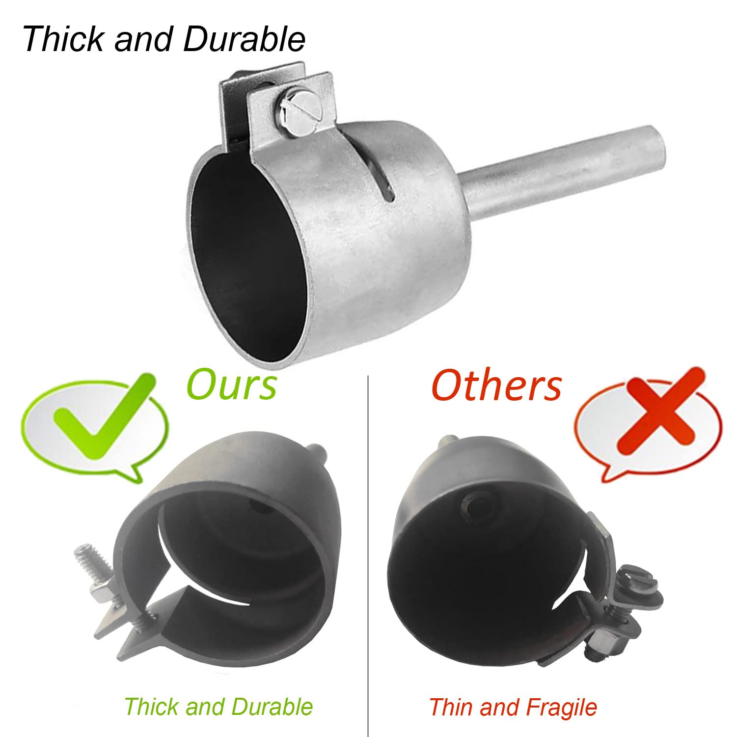 aTourer Plastic Welder Tips, Heat Gun Speed Welding Nozzle for Hot Air Torch PP PVC PE ABS Rods (Speed Welding Nozzle 4pc)