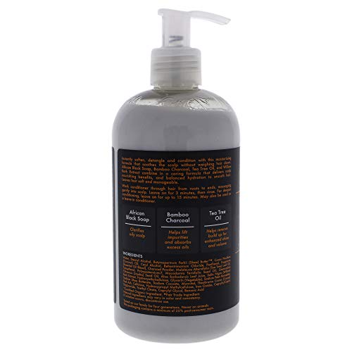 Shea Moisture Moisture African Black Soap Bamboo Charcoal Deep Balancing Conditioner Unisex Conditioner 13 Fl Oz (Pack of 1)