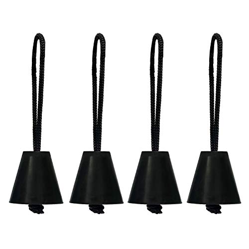 Amarine Made Pack of 4 Universal Kayak Scupper Plug Kit,Silicone Scupper Plugs Drain Holes Stopper Bung with Lanyard Fit for Kayaks Canoes