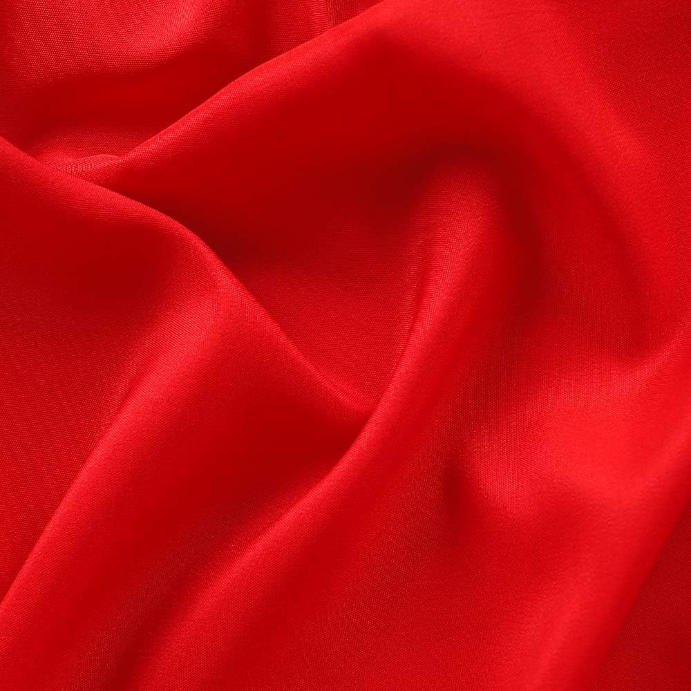 GFCC 6FT x 10FT Red Polyester Backdrop Curtain for Wedding Party Banquet,Fabric Backdrop
