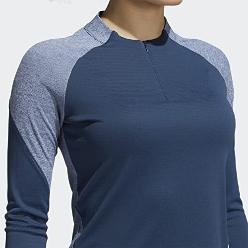 adidas Women's Standard Sport Performance Primegreen Heat.RDY Long Sleeve Mock, Crew Navy, L