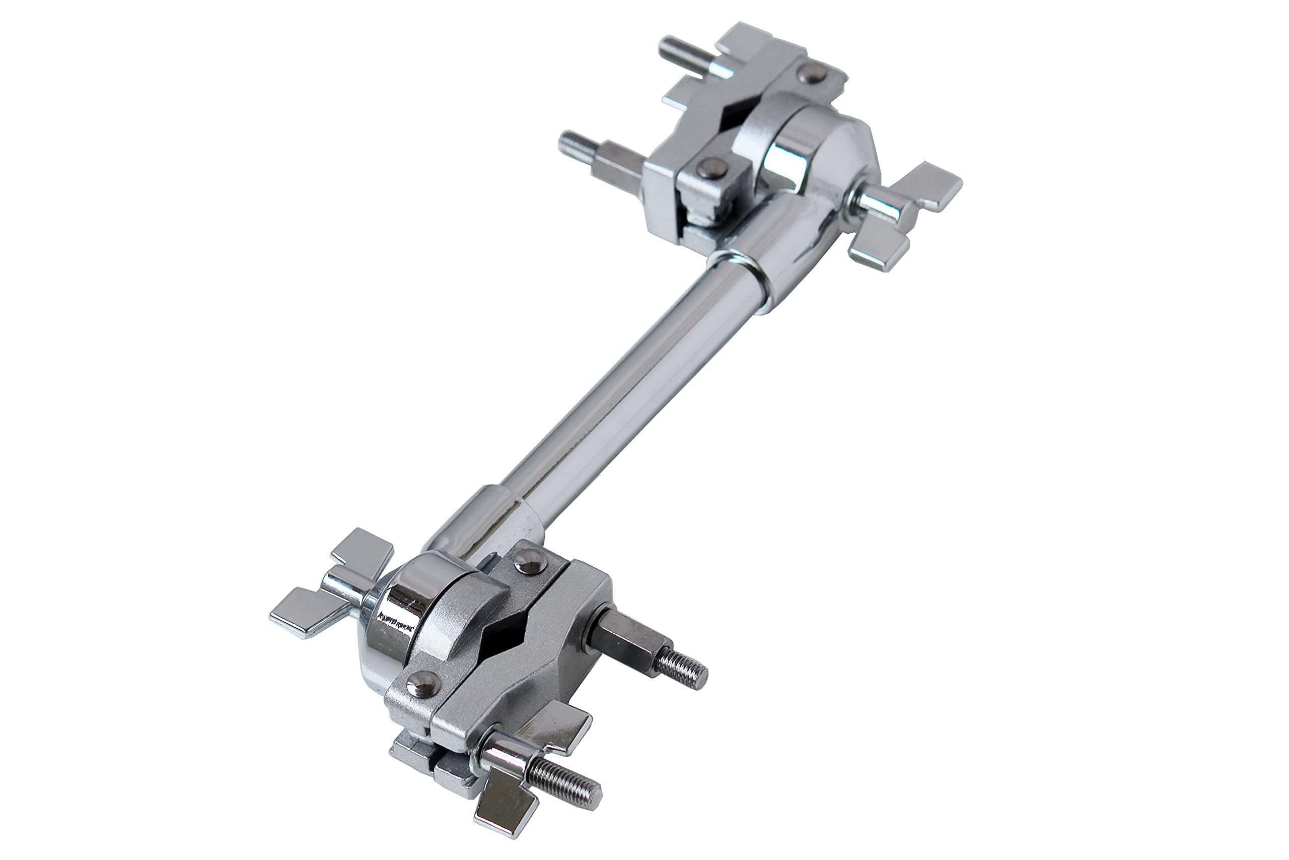 Dual Drum Clamp with 360° Rotation - V-to-V Ratcheting Clamp - Mounting Bracket with Quick-Release Double Clamp - Extended 8.5ā Length - By DRUMTOP