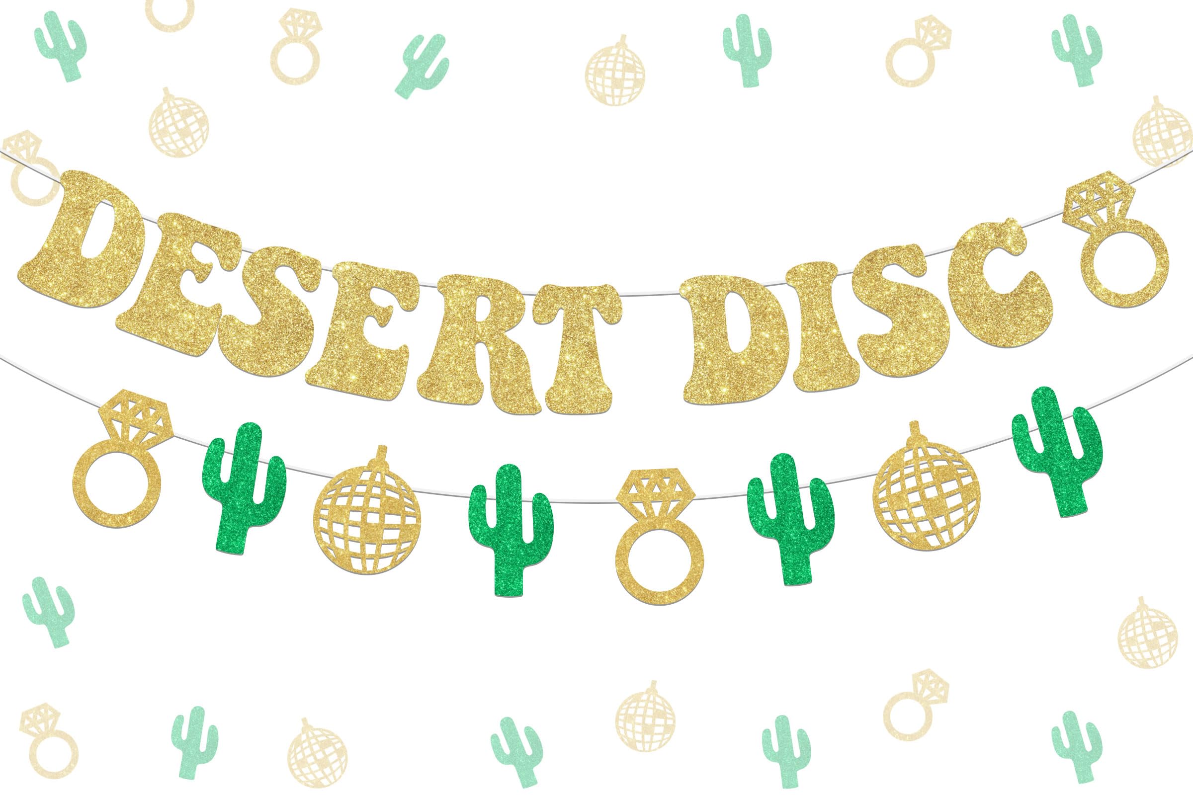 kreat4joy Desert Disco Bachelorette Party Decorations, Desert Party Decorations Banners Garland for Girl Cactus Bridal Shower Decorations Bachelorette Wedding Engagement